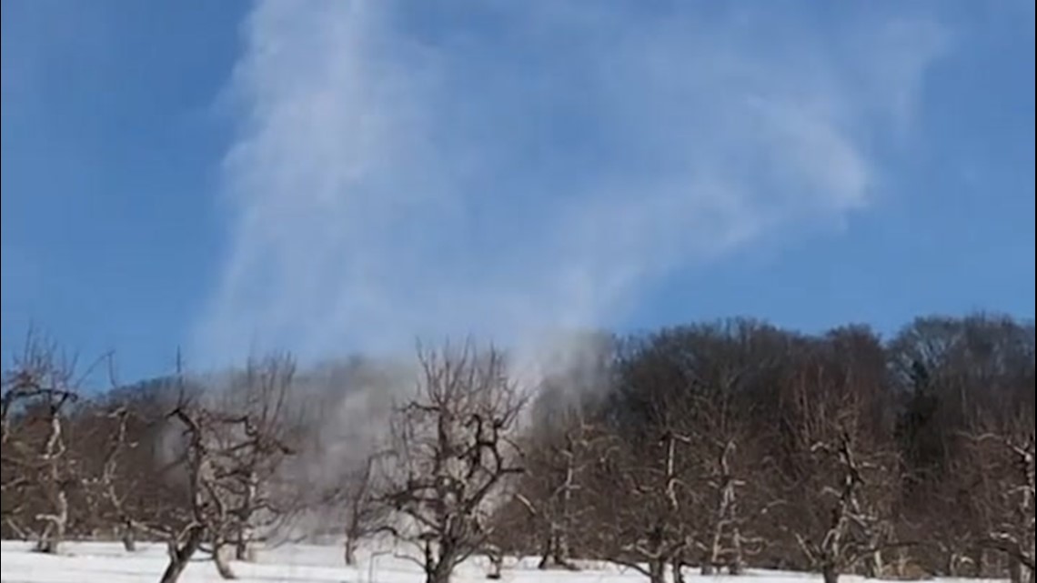 'Snow devil' caught on camera in Massachusetts | cbs8.com