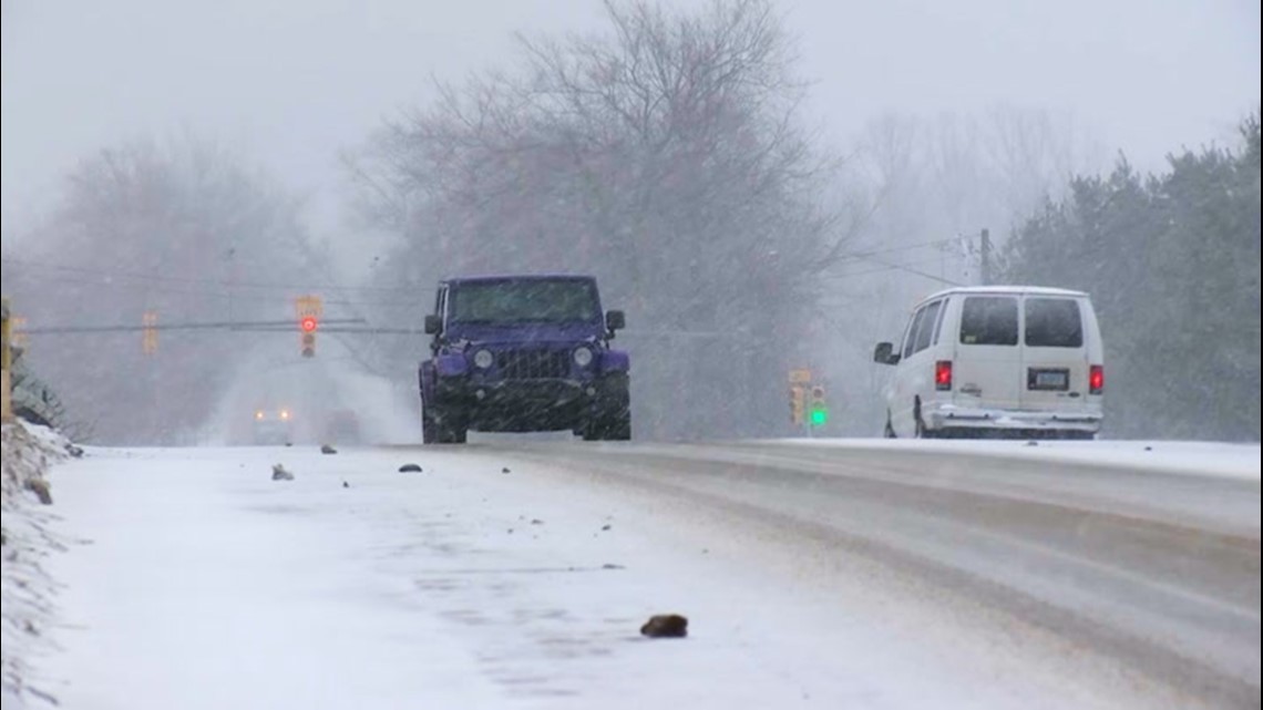 Road conditions worsen as snow comes down | cbs8.com