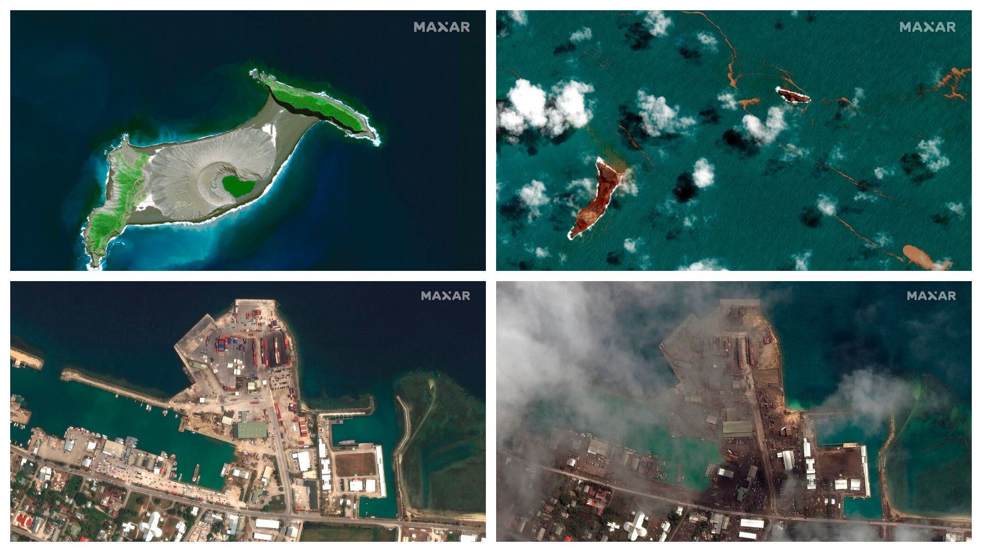 Tonga covered in ash in satellite images after volcano eruption | cbs8.com