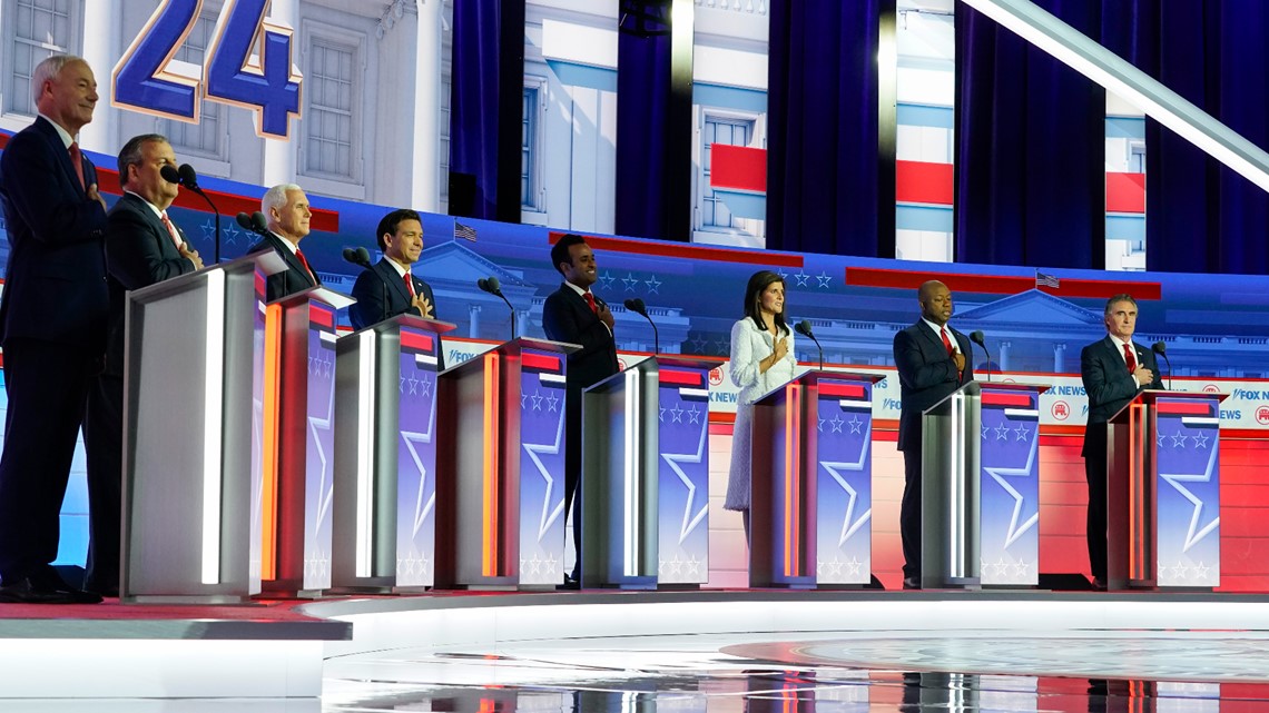 GOP presidential debate: Candidates face off for the 1st time | cbs8.com