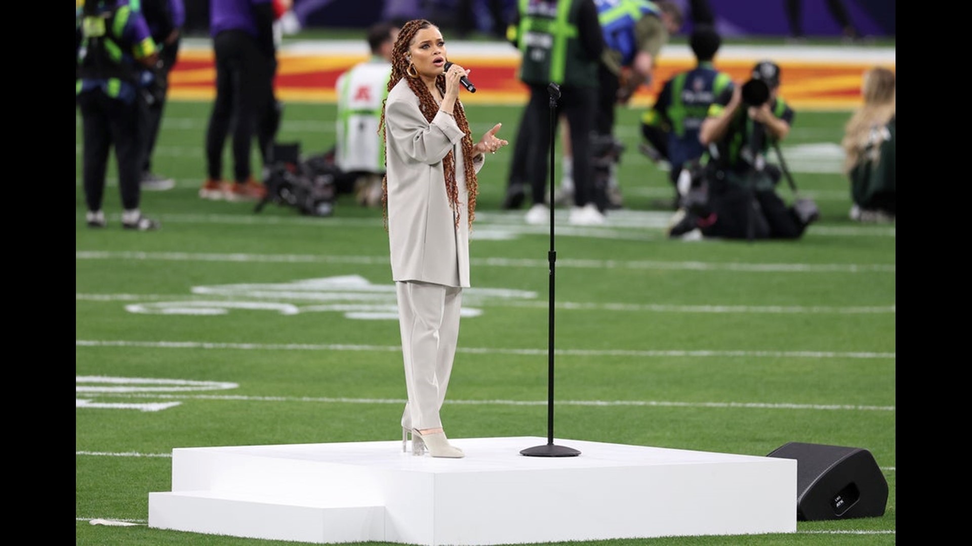 Andra Day Sings 'Lift Every Voice and Sing' at Super Bowl LVIII | cbs8.com
