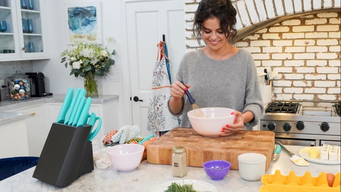 Shop Selena Gomez's Rainbow Knives From Her New Cooking Series 'Selena ...
