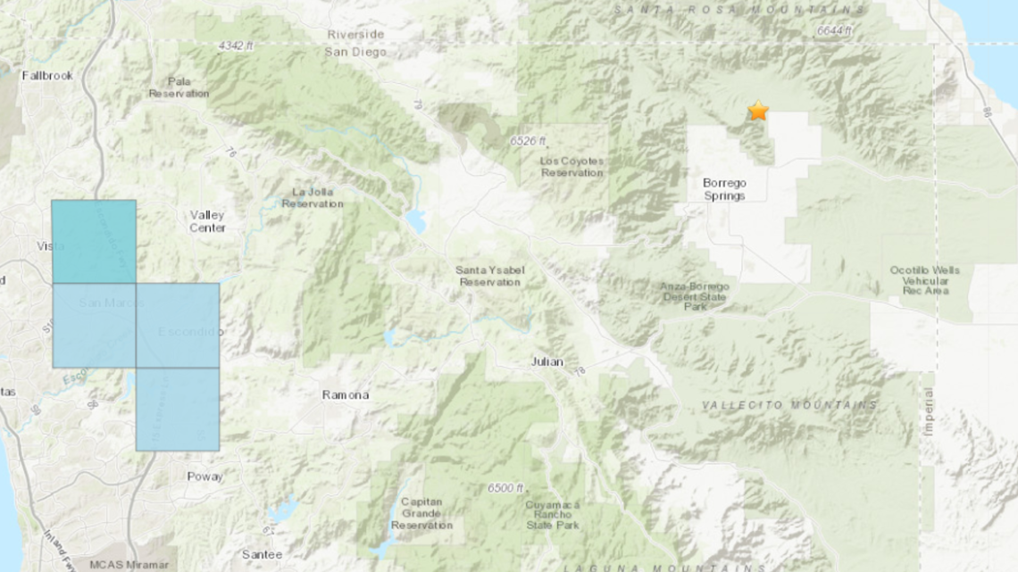 Magnitude 3.3 Earthquake Strikes Near Borrego Springs | cbs8.com