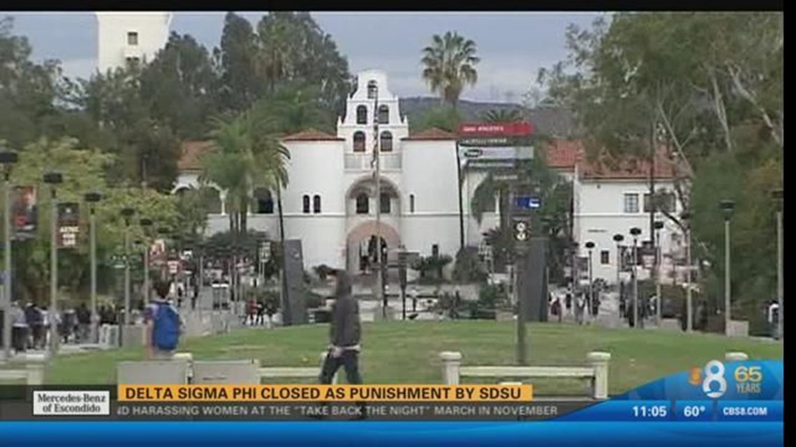 Delta Sigma Phi closed as punishment by SDSU | cbs8.com