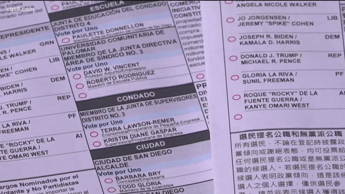 Which languages are San Diego ballots available in? | cbs8.com
