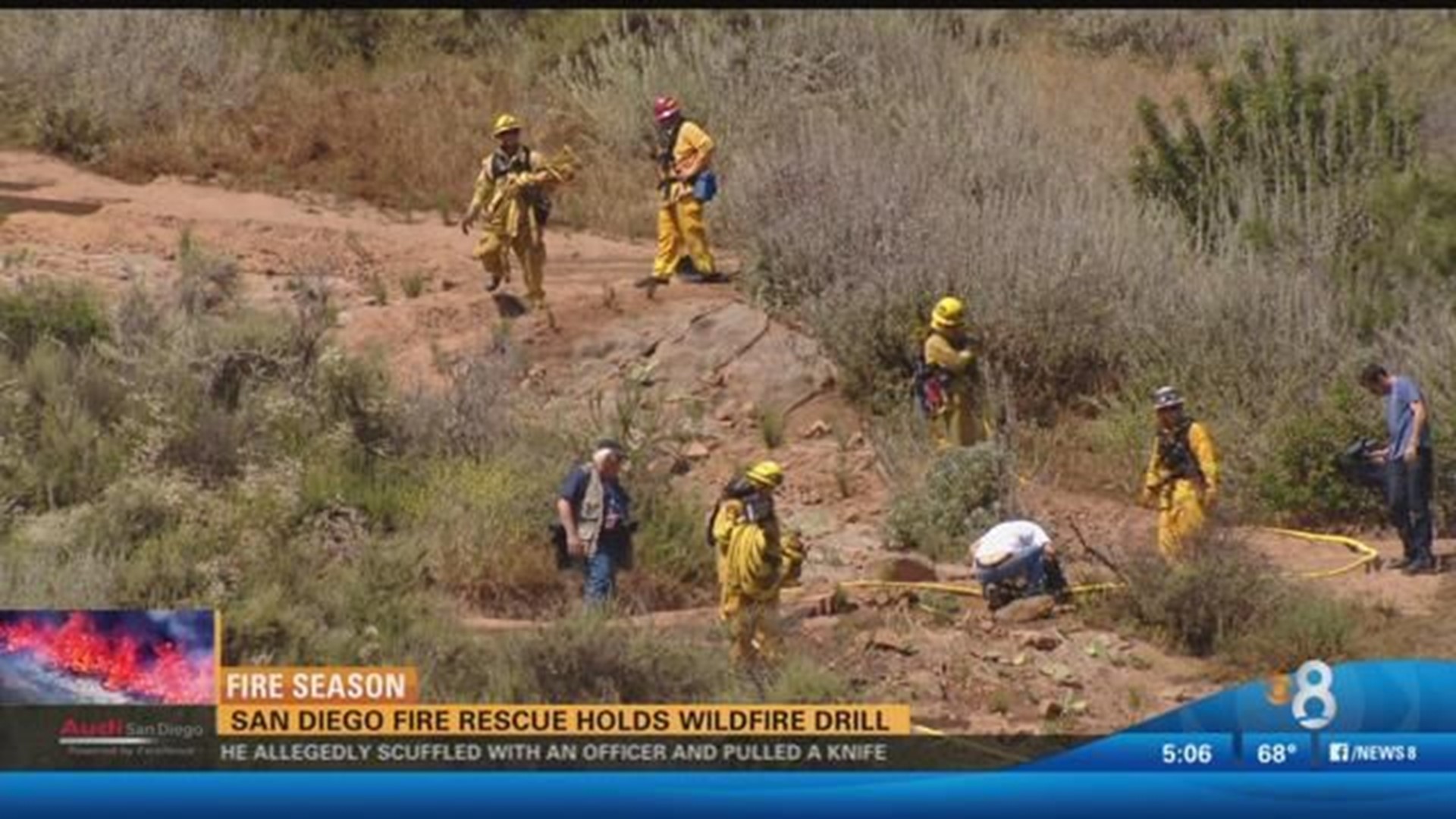 San Diego Fire-Rescue holds wildfire drill | cbs8.com