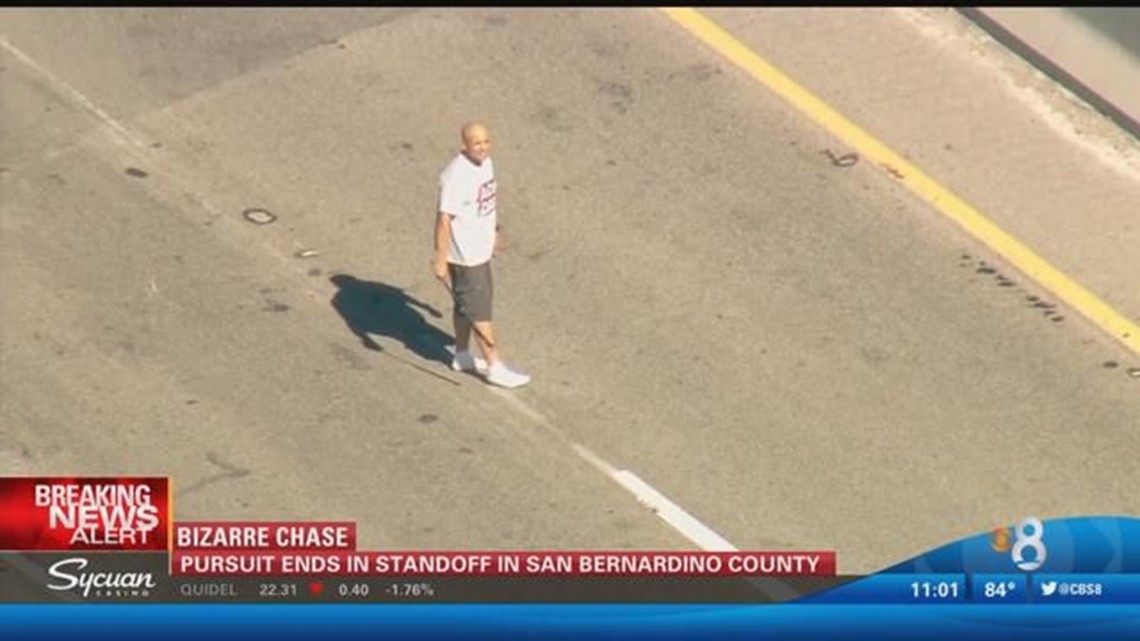 Suspect arrested after freeway chase ends in San Bernardino County ...