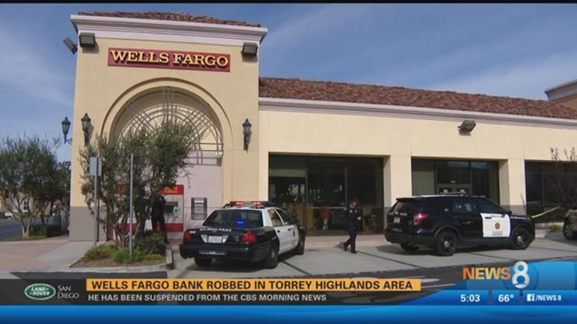 Wells Fargo bank robbed in Torrey Highland area | cbs8.com