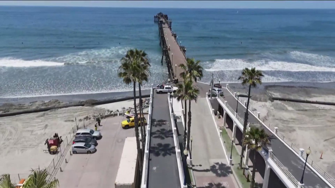 Oceanside Pier is open | Historic pier partially reopens to the public, after devastating fire ...