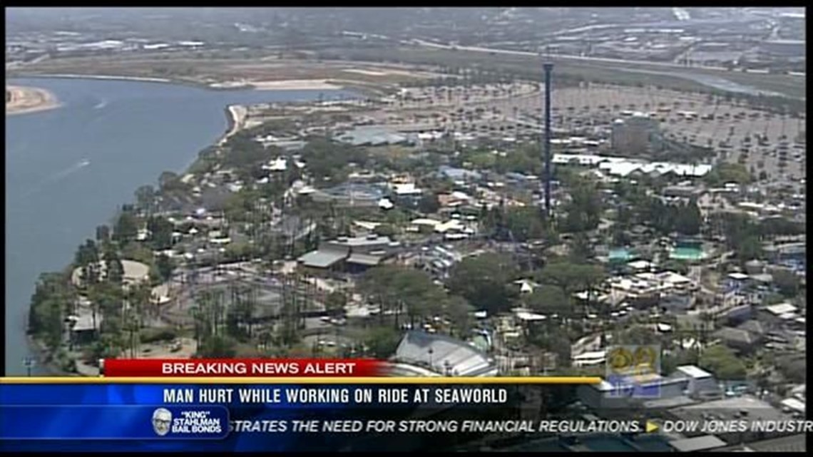 Man hurt while working on ride at SeaWorld | cbs8.com