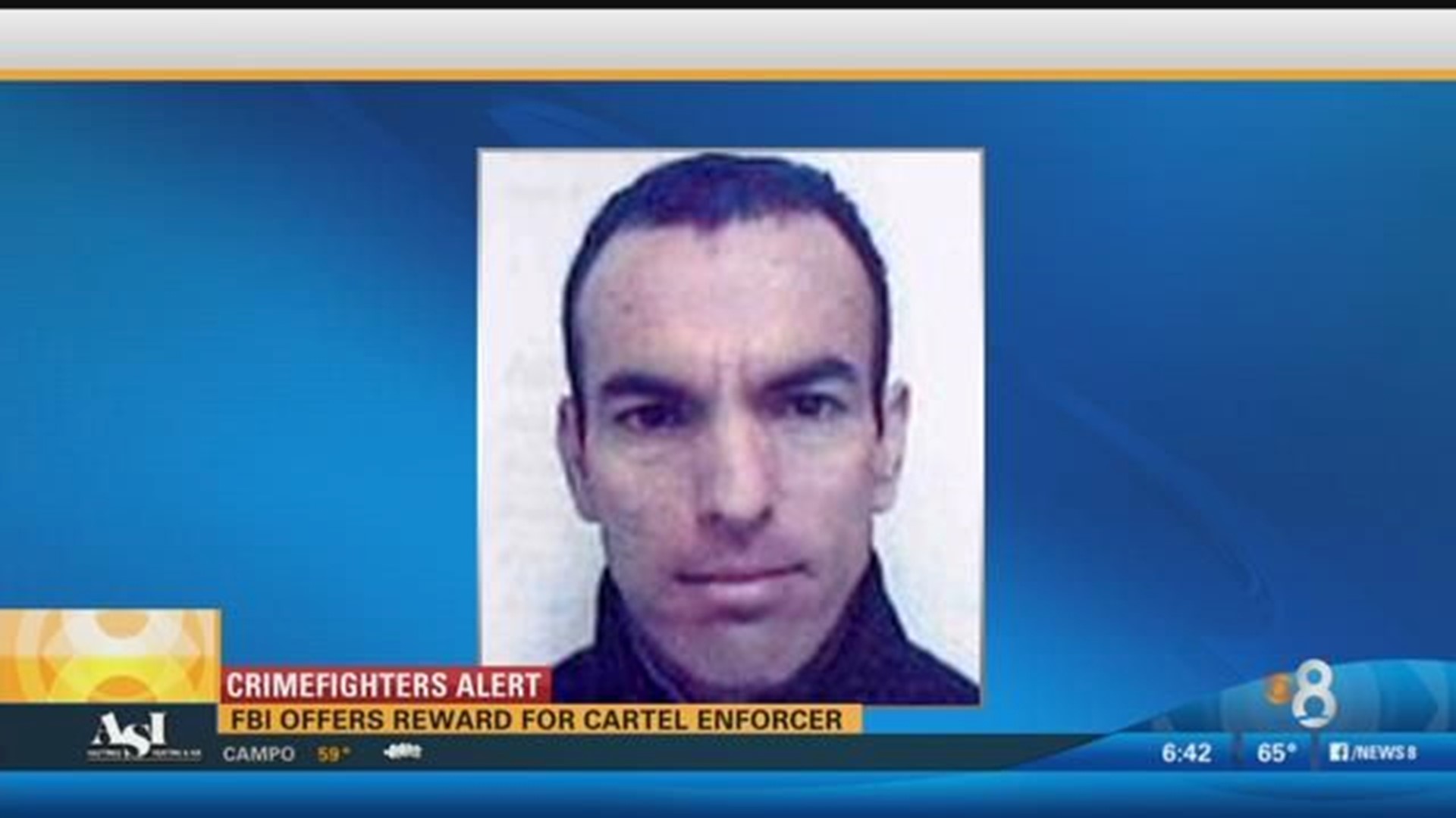 FBI offering a $50,000 reward leading to drug cartel enforcer's arrest ...
