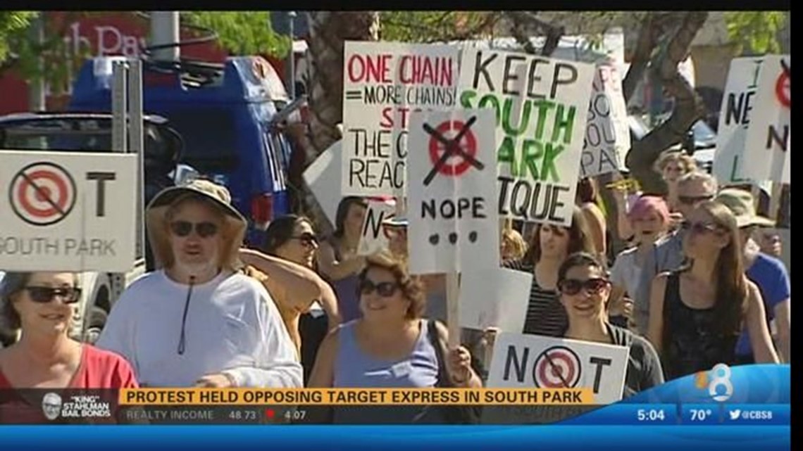 Protests held opposing Target Express in South Park | cbs8.com