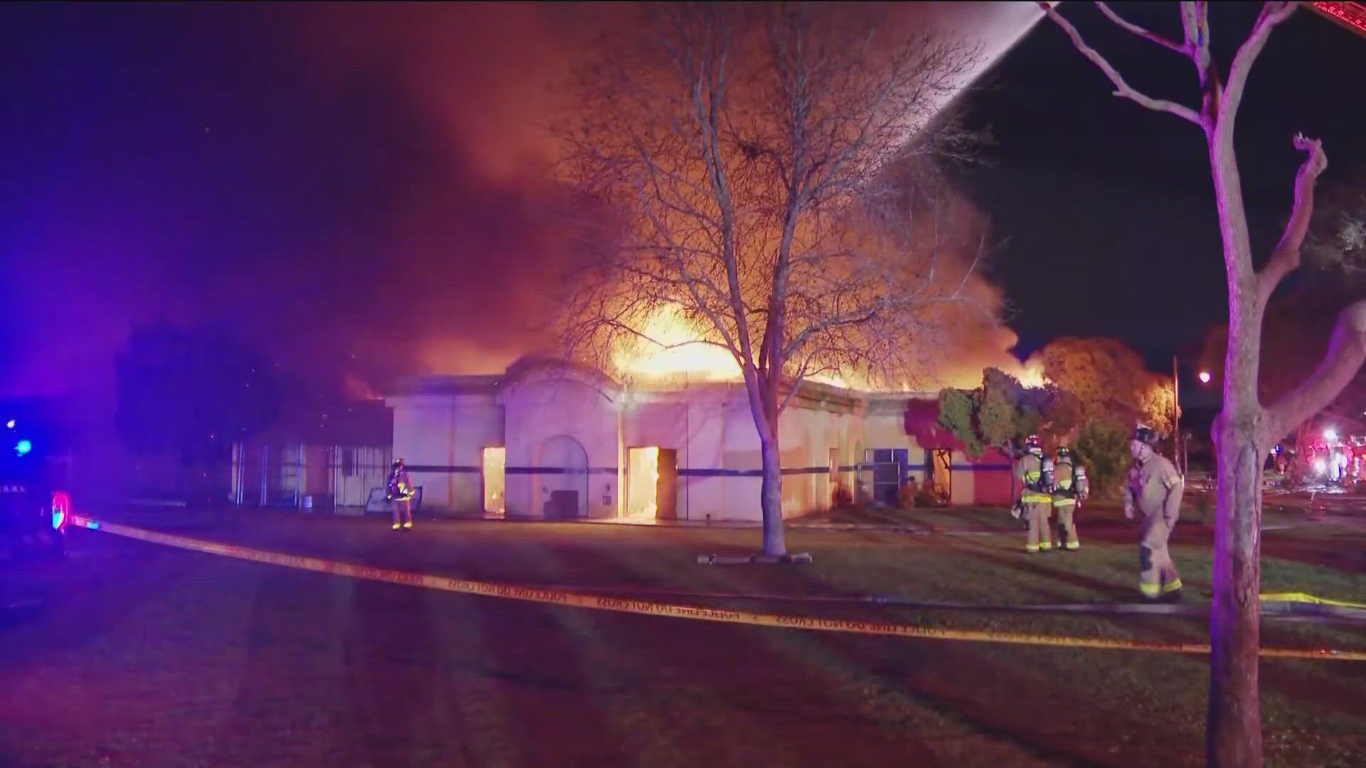 San Diego crews tackle fire at abandoned building in Liberty Station ...