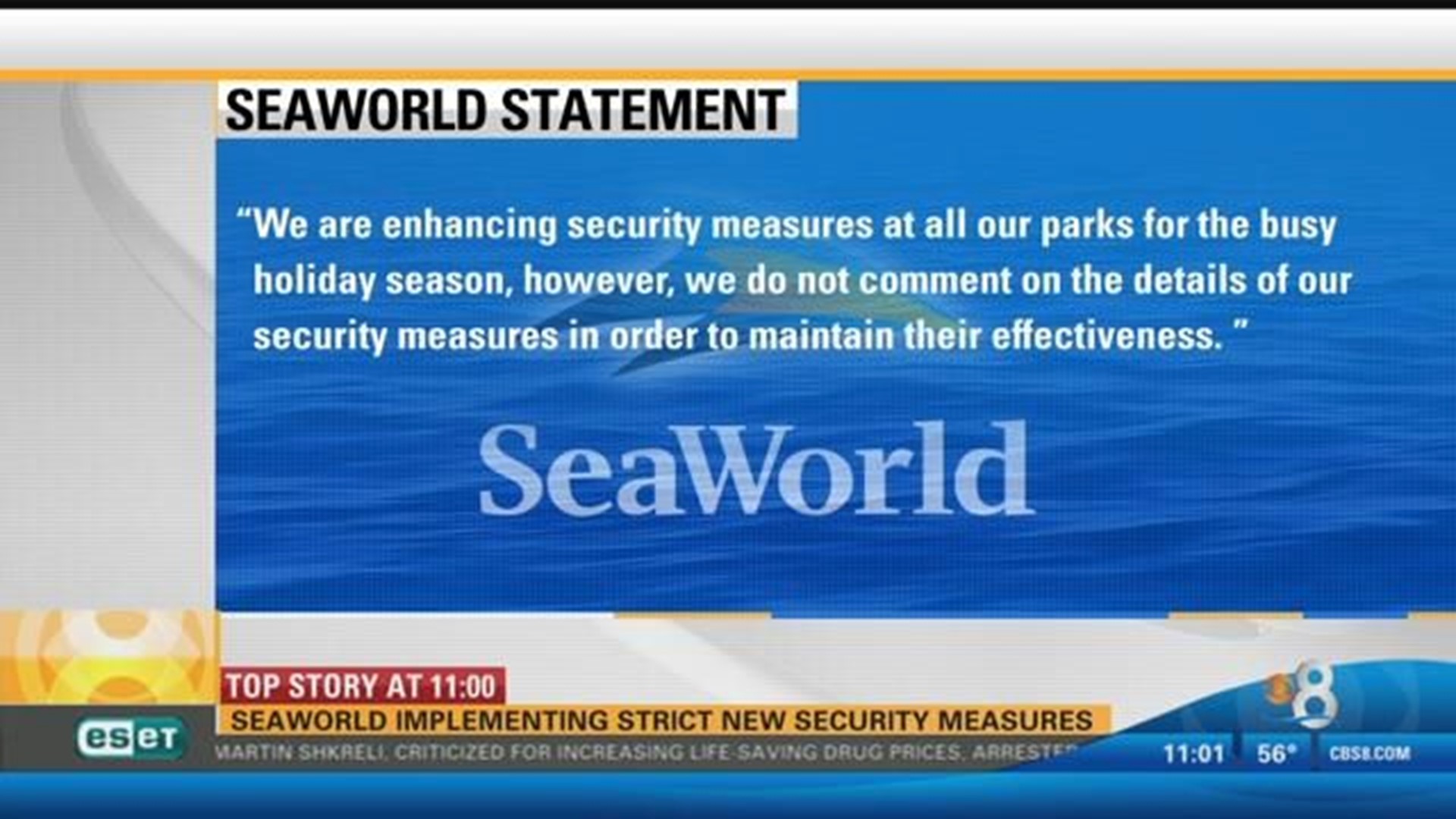 SeaWorld implementing strict new security measures | cbs8.com