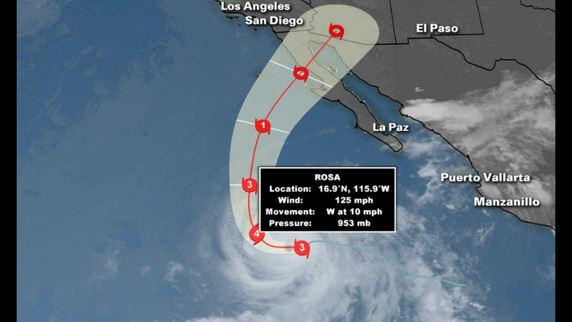 Hurricane Rosa upgraded to category 4 | cbs8.com