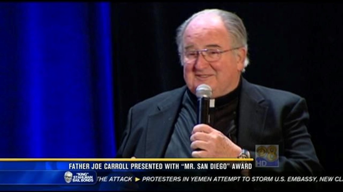 Father Joe Carroll presented with "Mr. San Diego" award | cbs8.com