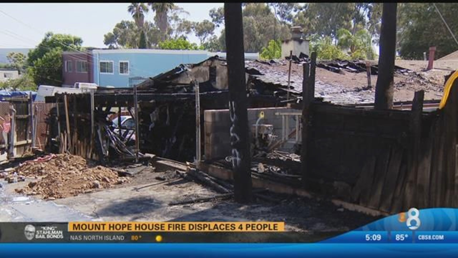 Mount Hope house fire displaces 4 people | cbs8.com