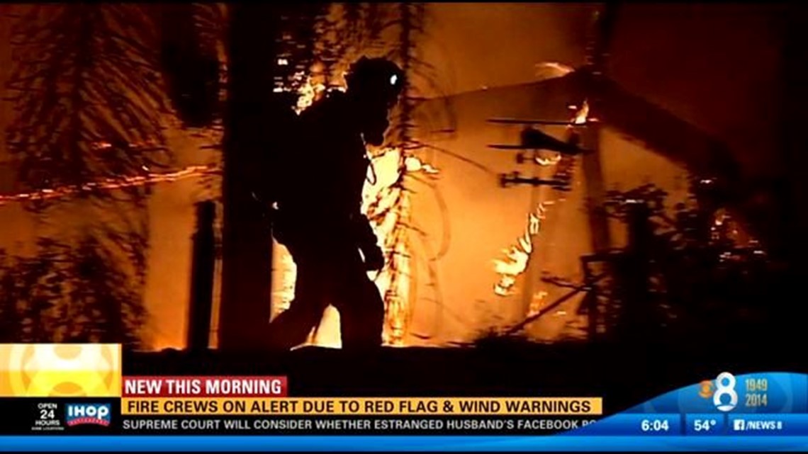 Red Flag: Fallbrook fire destroys 1 home | cbs8.com