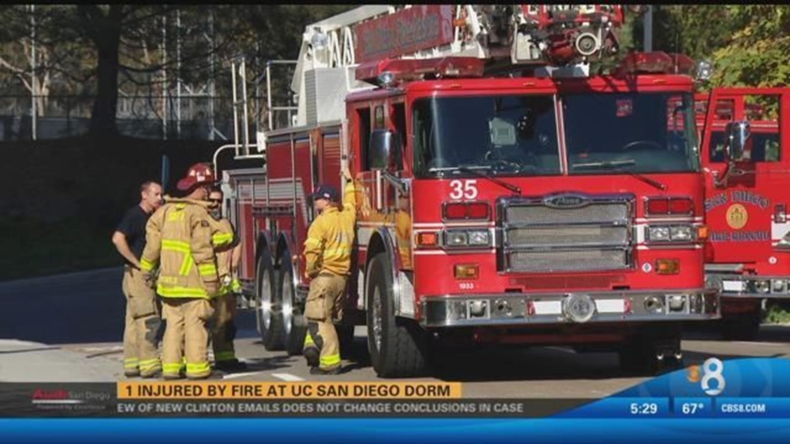 One person injured in UCSD dormitory fire | cbs8.com