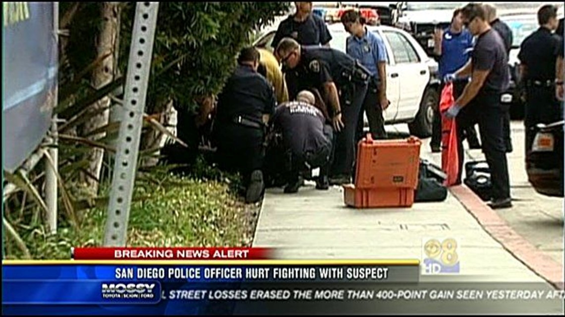 San Diego police officer hurt fighting with suspect | cbs8.com