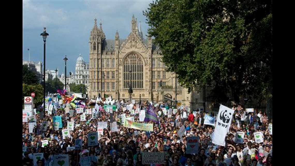 Global marches draw attention to climate change | cbs8.com