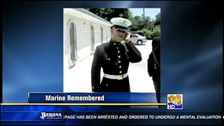 Marine killed in training accident remembered | cbs8.com