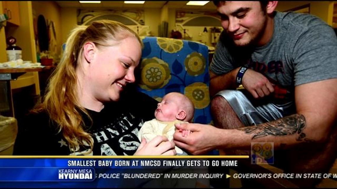 Smallest baby ever born at NMCSD finally gets to go home | cbs8.com