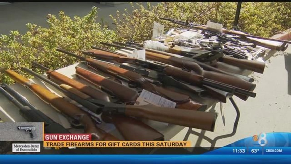 Gun Exchange: Trade firearms for gift cards Saturday | cbs8.com
