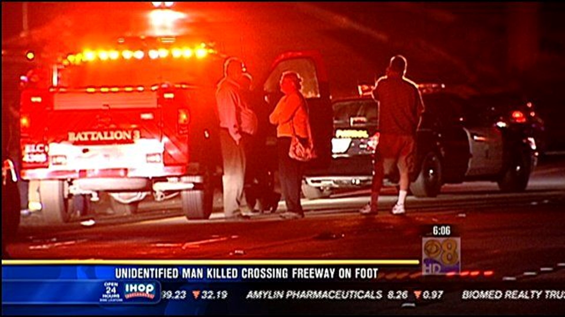 Unidentified man killed crossing 125 freeway on foot | cbs8.com