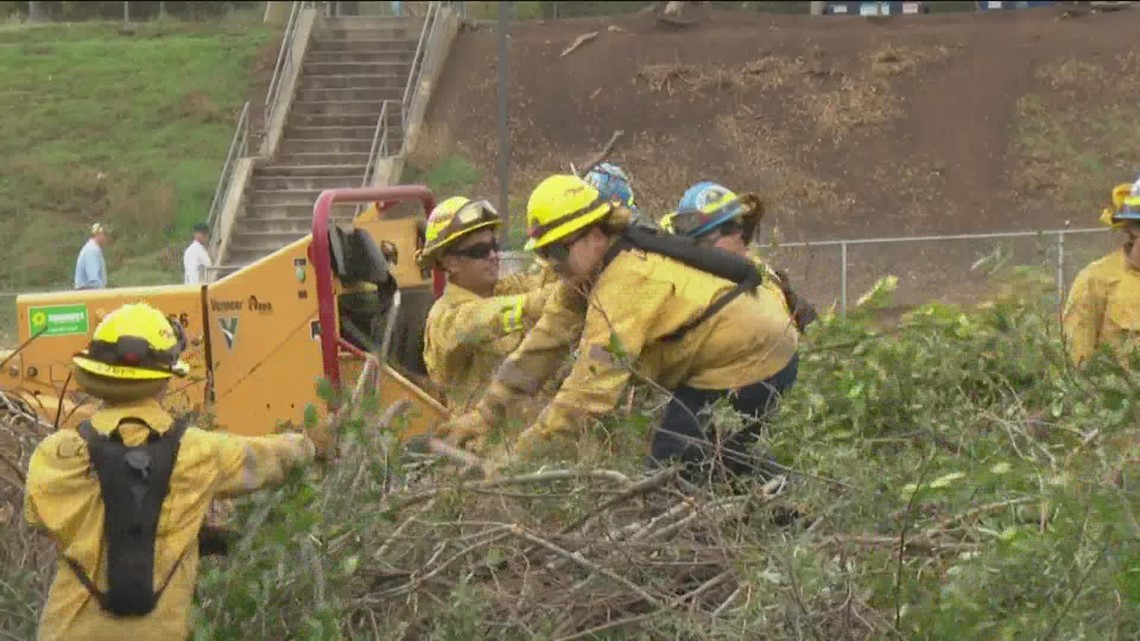 CalFire crews reduce wildfire risk at the Jamul Little League Field ...
