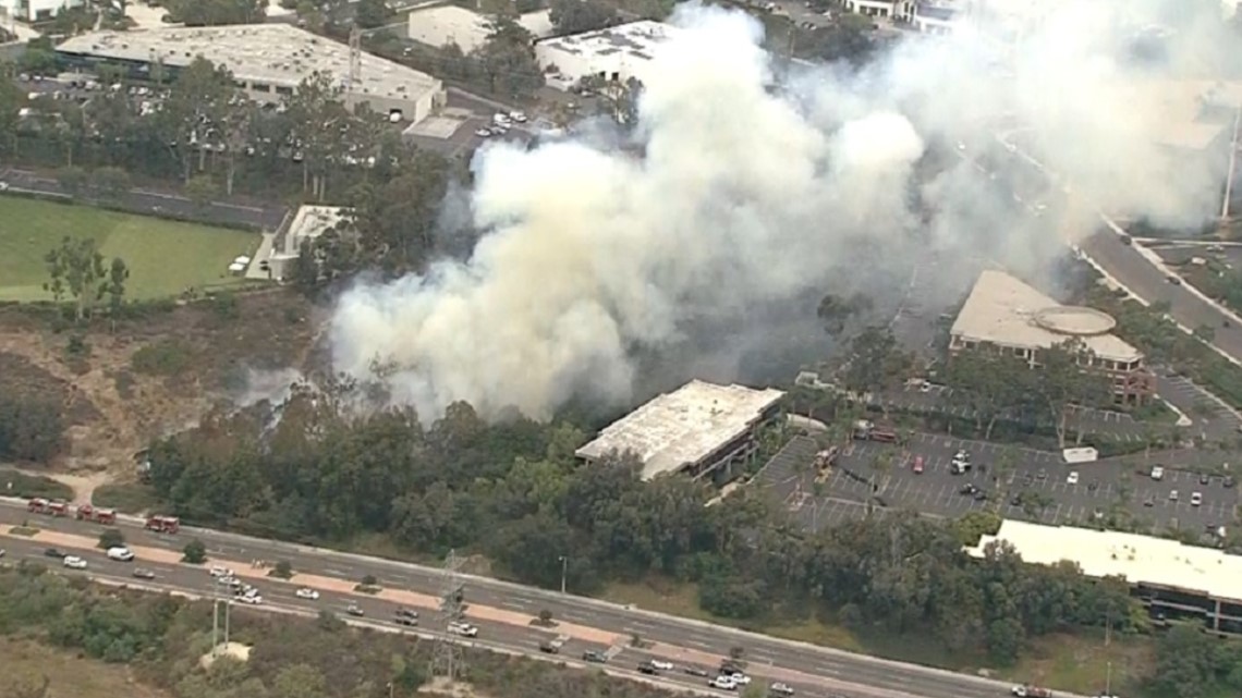 Vegetation fire in carlsbad near palomar airport road contained | cbs8.com