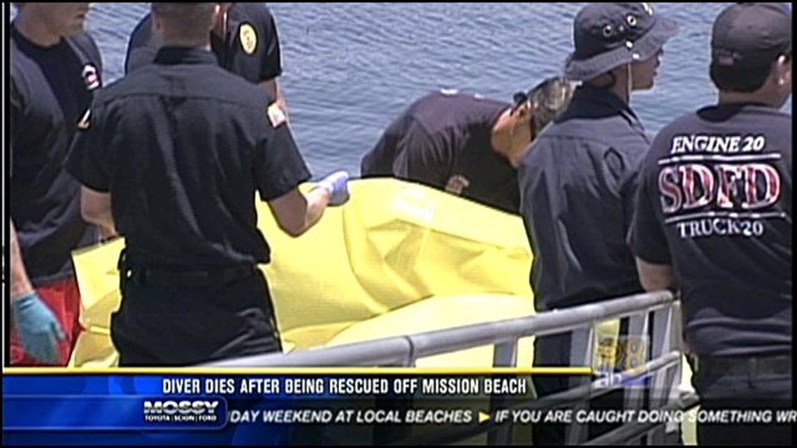 Autopsy pending on diver who died off Mission Beach | cbs8.com