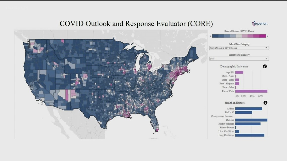 Check out the new free COVID-19 heat map | cbs8.com