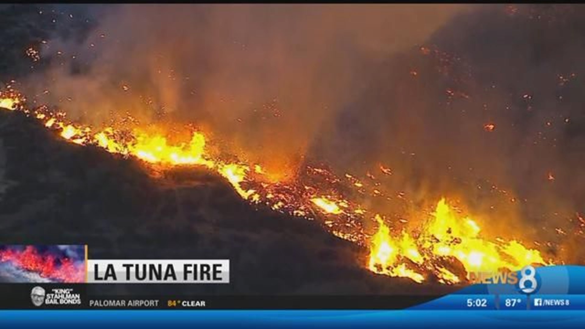 Local fire resources fighting La Tuna Fire with LA Fire Department ...