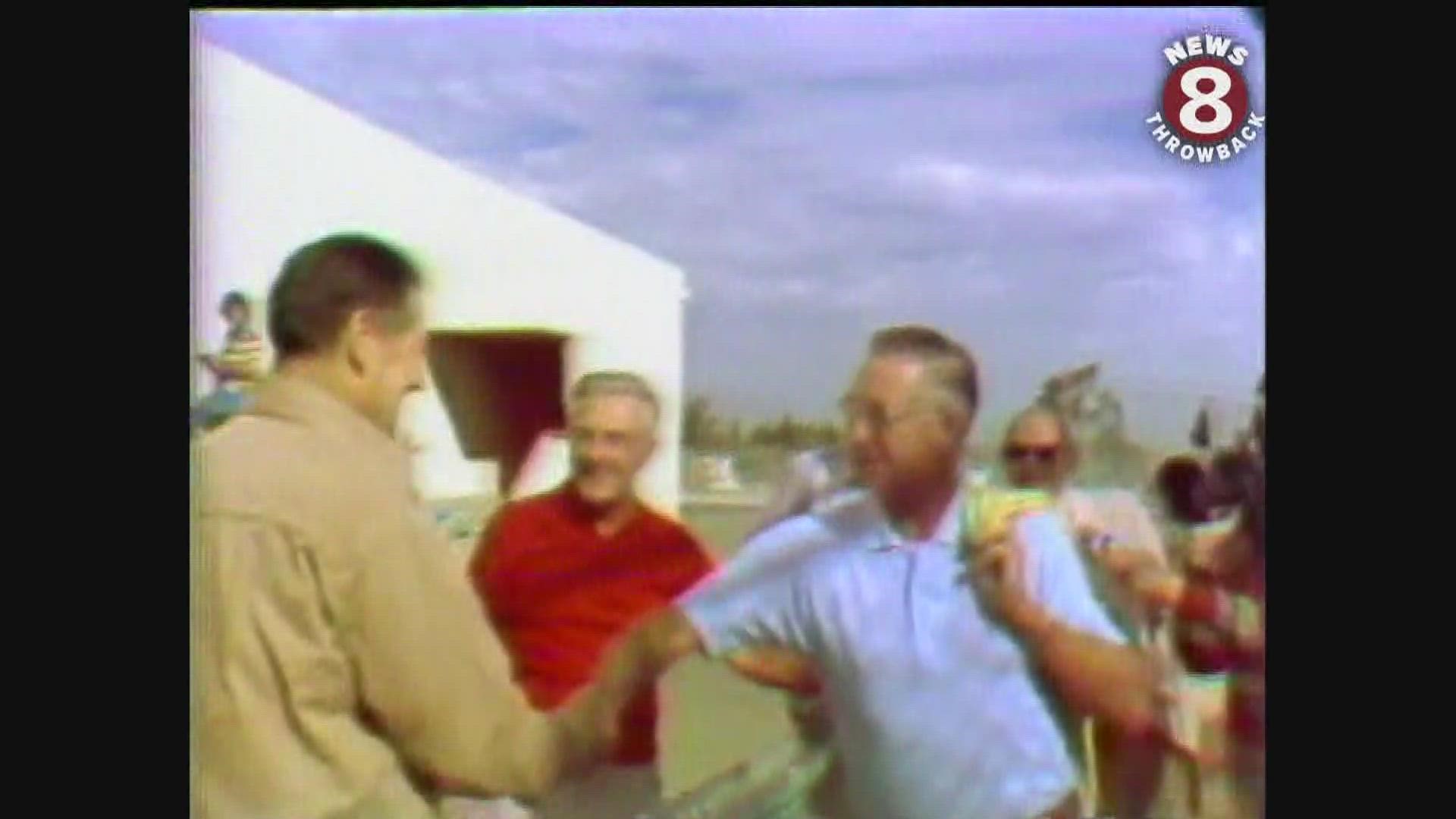 Baseball great Ted Williams visits his alma mater Hoover High School in ...