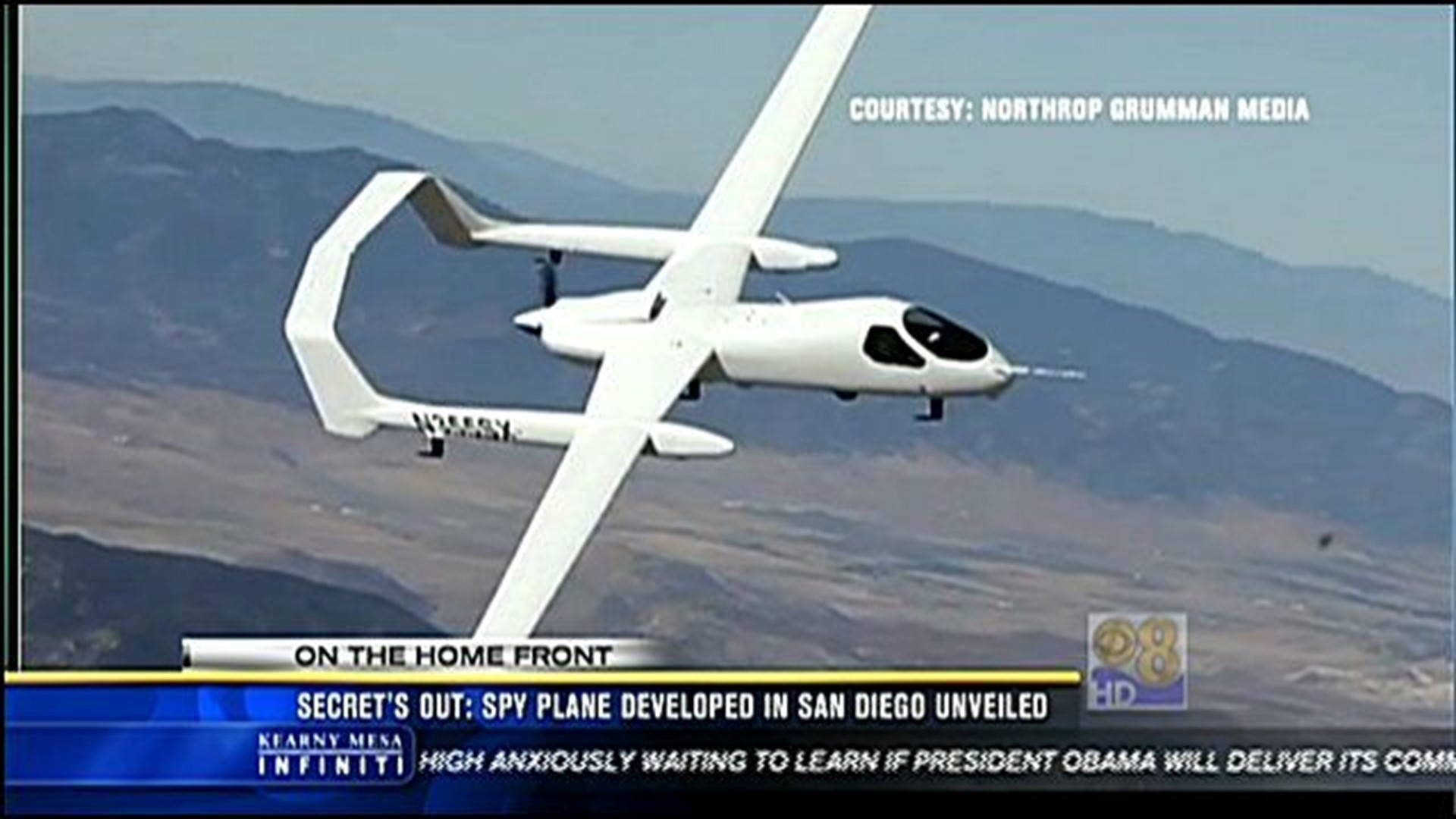 Secret's out: spy plane developed in San Diego unveiled | cbs8.com