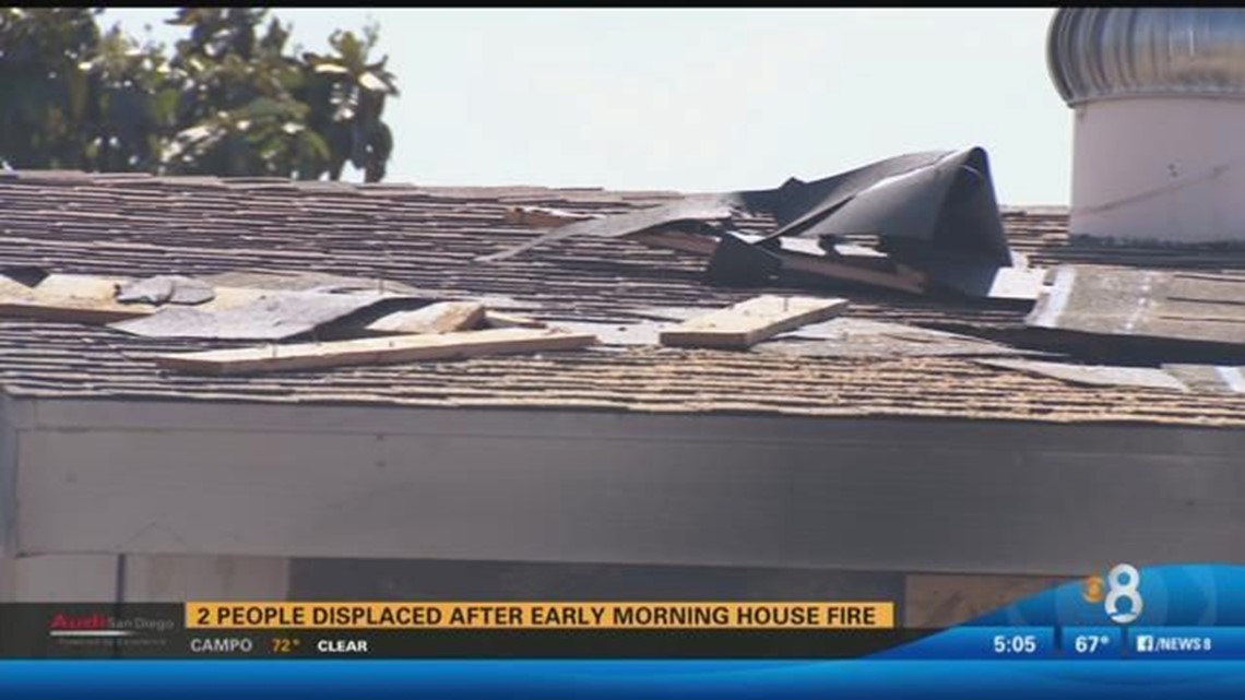 Two people displaced after early morning house fire | cbs8.com