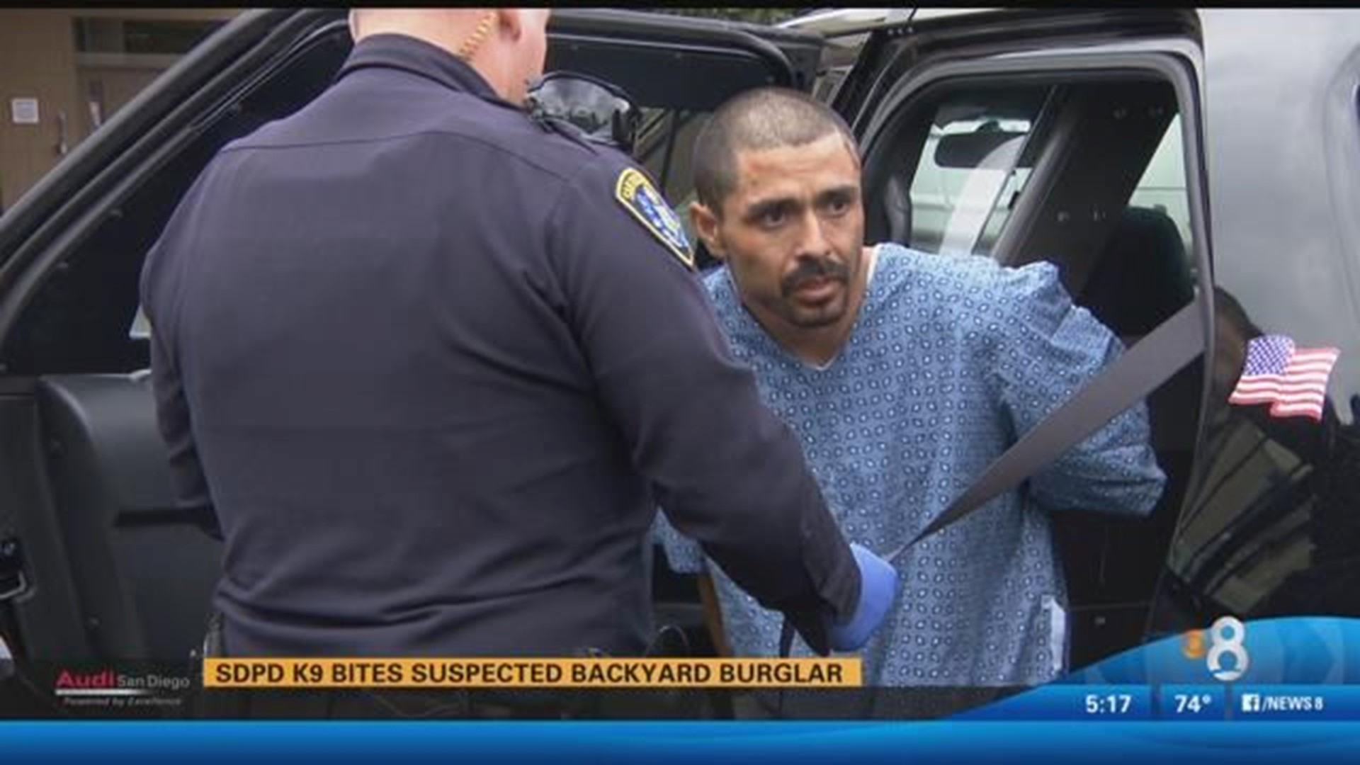 SDPD K9 bites suspected backyard burglar | cbs8.com