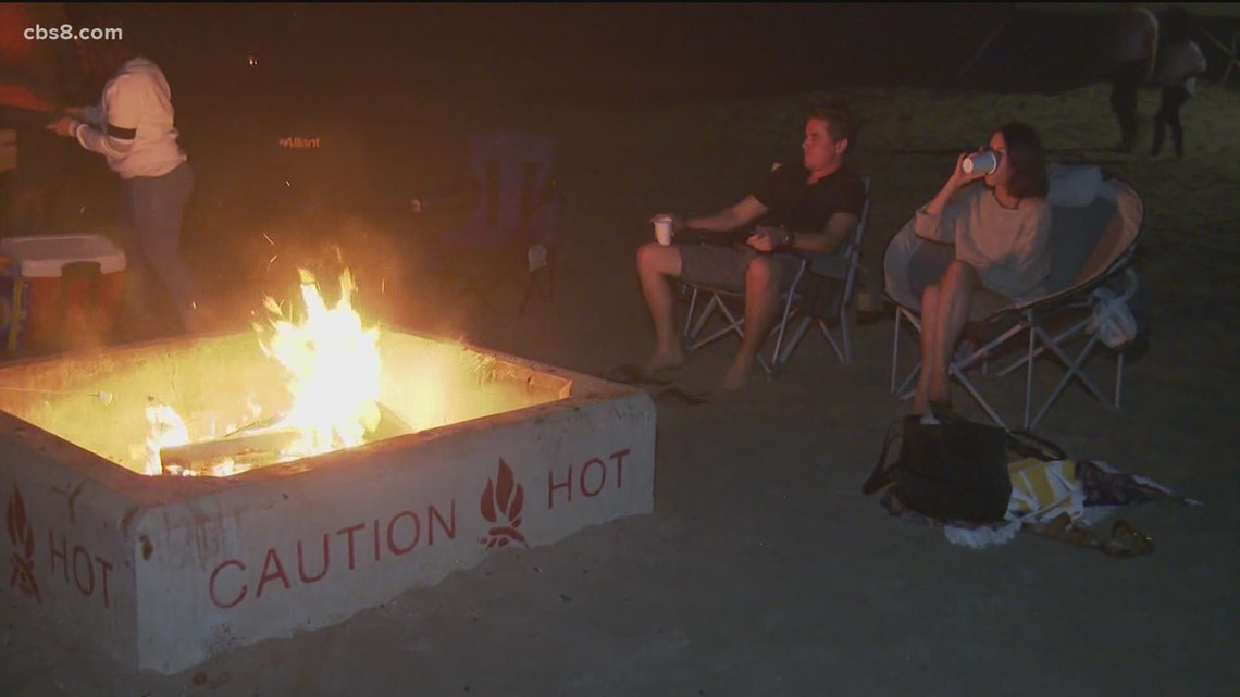 Lifeguards urge caution with bonfires at San Diego beaches | cbs8.com