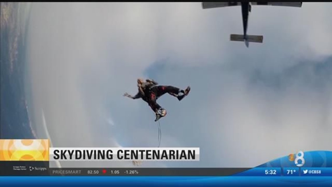 100-year-old checks skydiving off his bucket list | cbs8.com