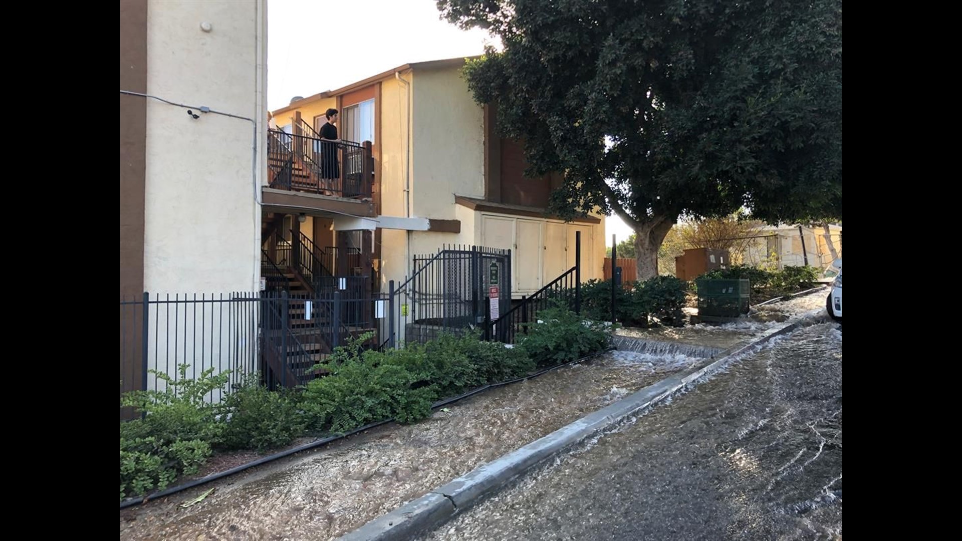 Damaged fire hydrant causes large geyser south of Talmadge | cbs8.com