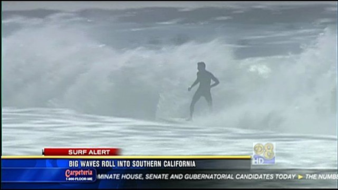 Big waves roll into Southern California | cbs8.com