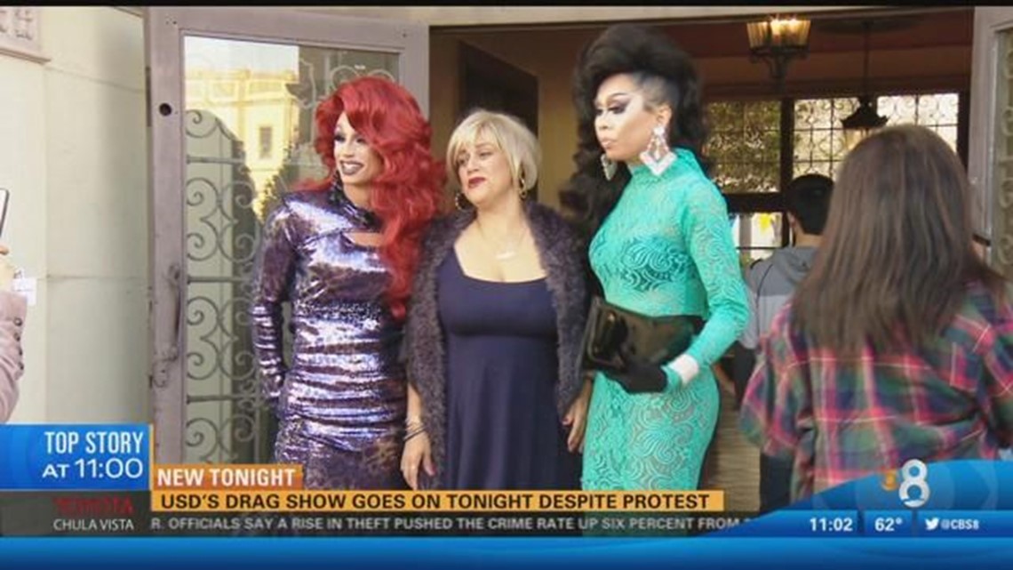 USD's drag show goes on despite protest | cbs8.com