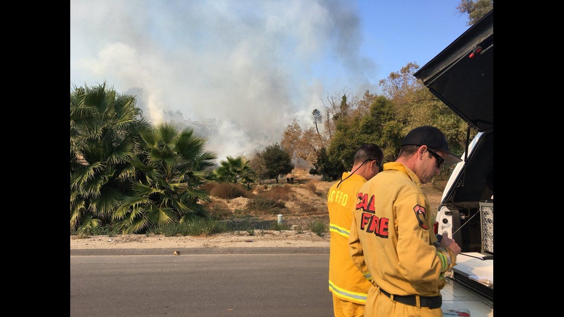 Firefighters contain fire near Fallbrook, Bonsall; man arrested for ...