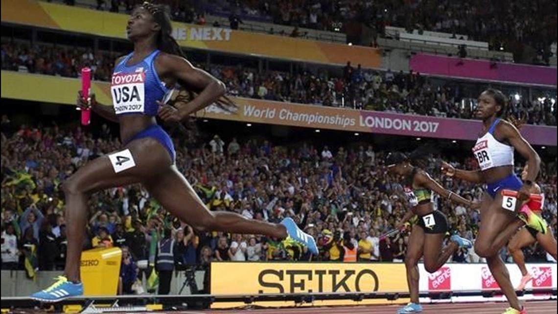 US wins women's 4x100 relay, Bolt pulls up in last race | cbs8.com