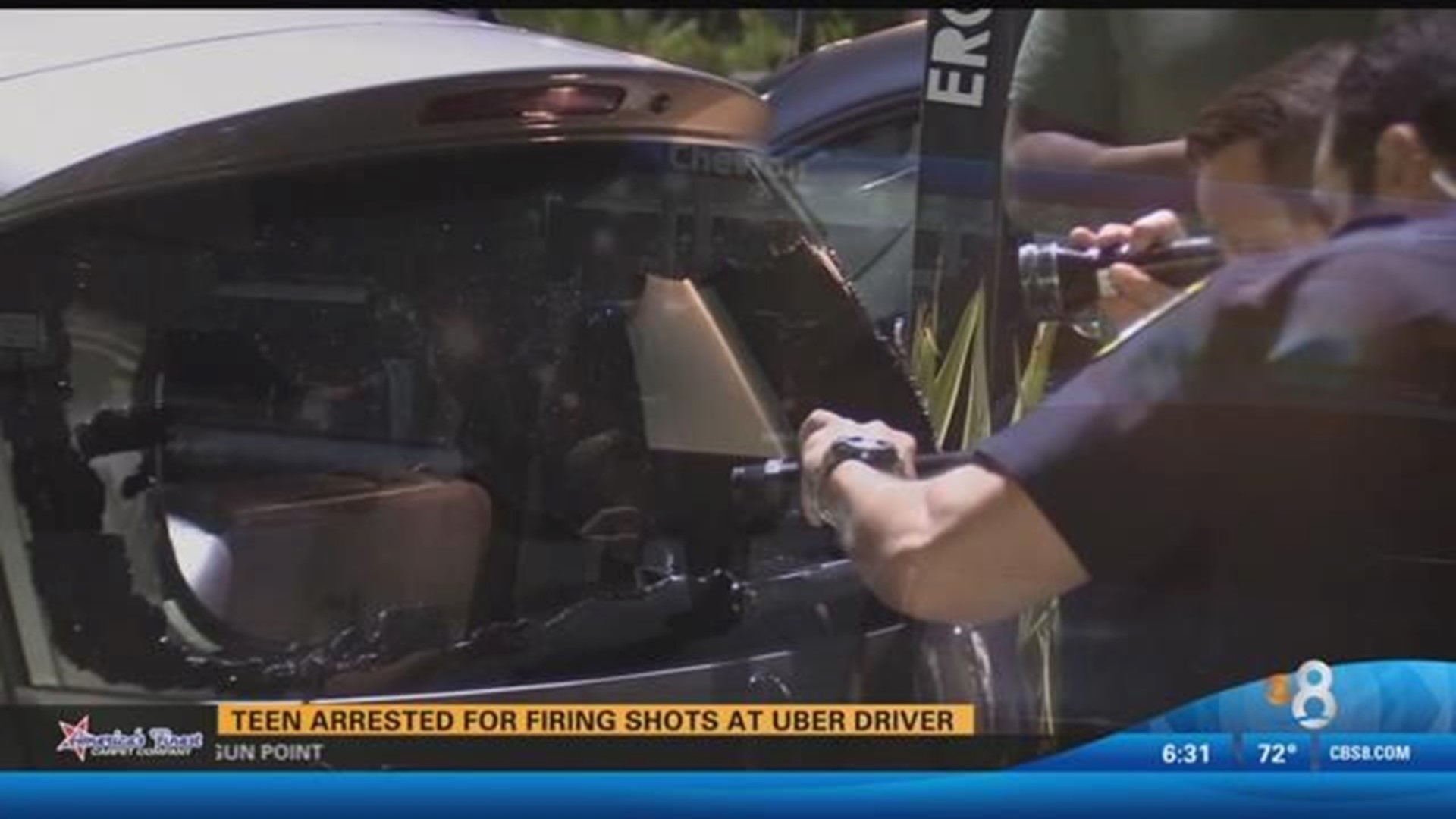 Teen arrested after shooting at Uber driver | cbs8.com