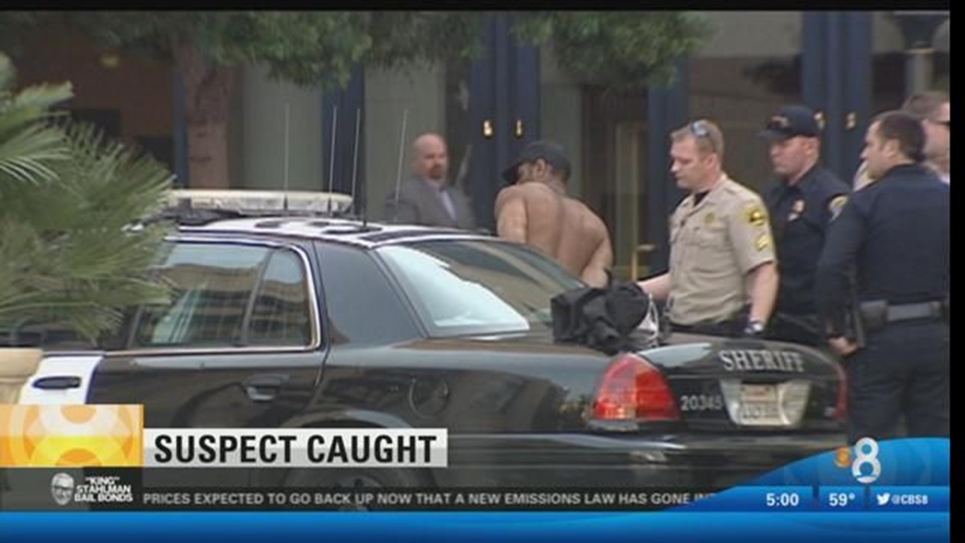 Suspect arrested after police chase ends downtown | cbs8.com