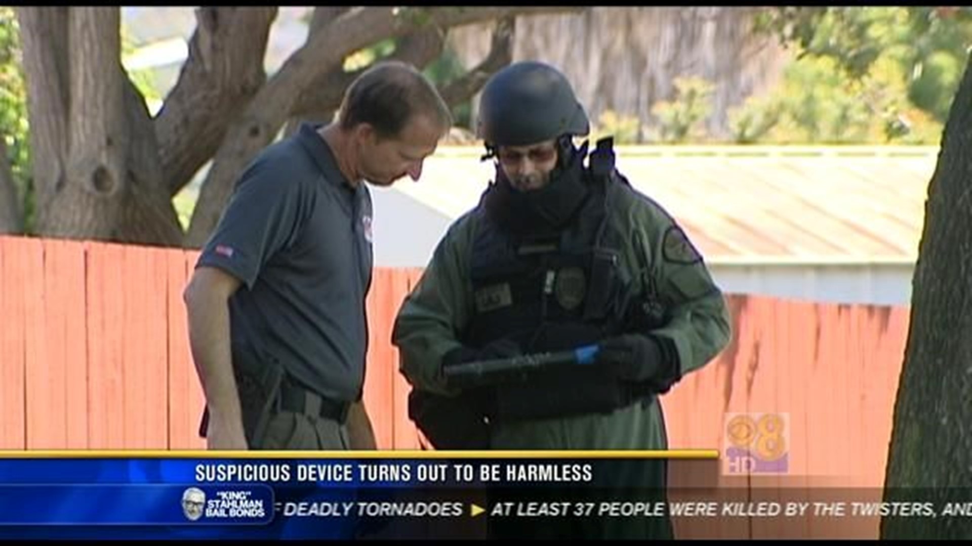 Suspicious device turns out to be harmless | cbs8.com