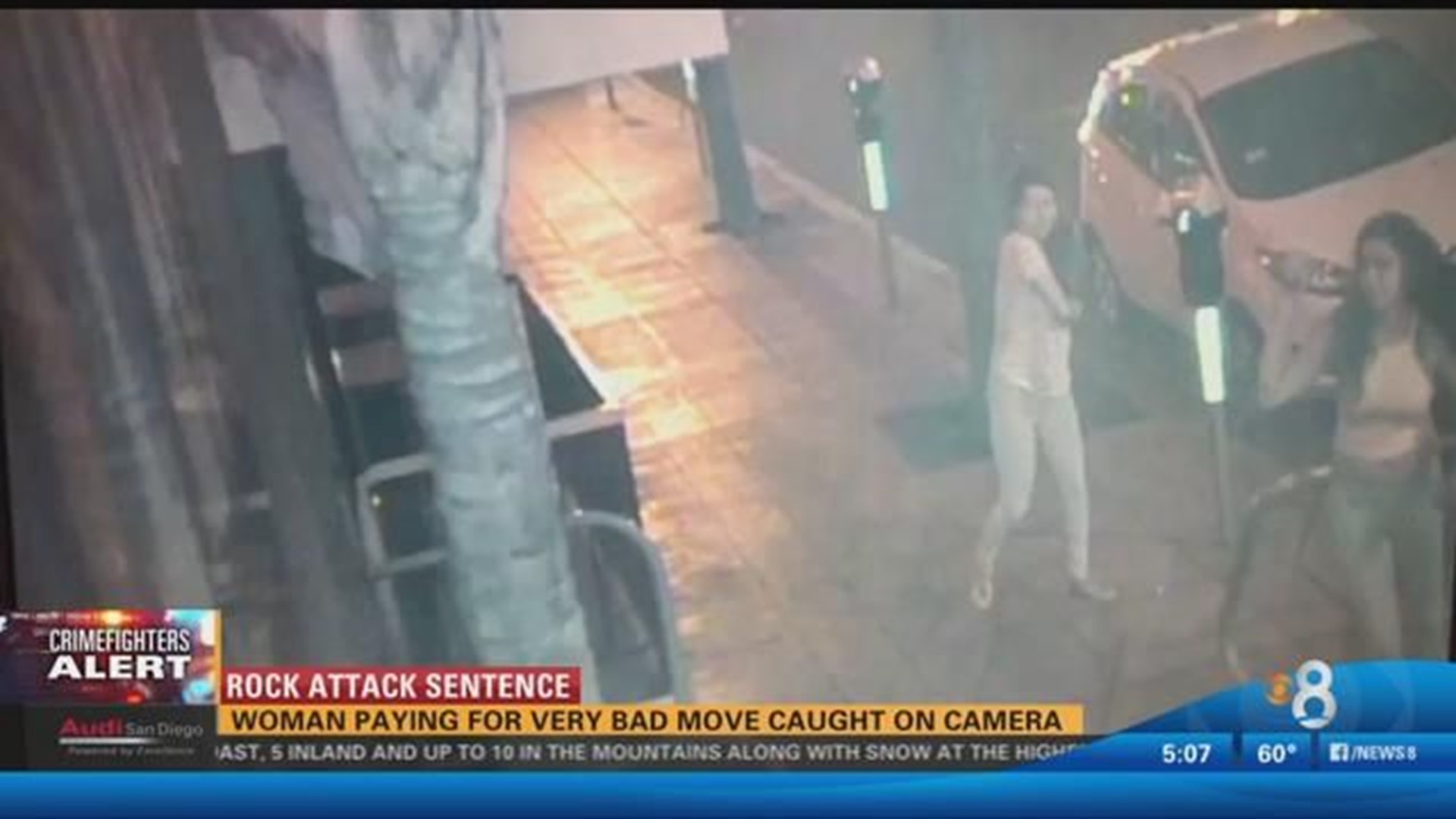 Woman paying for rock-throwing incident caught on camera | cbs8.com