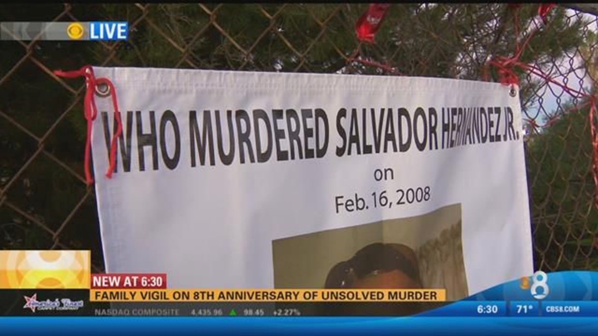 Family vigil on 8th anniversary of unsolved murder | cbs8.com
